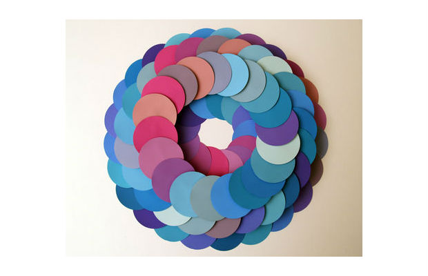 Guirlanda de círculos de papel passo a passo