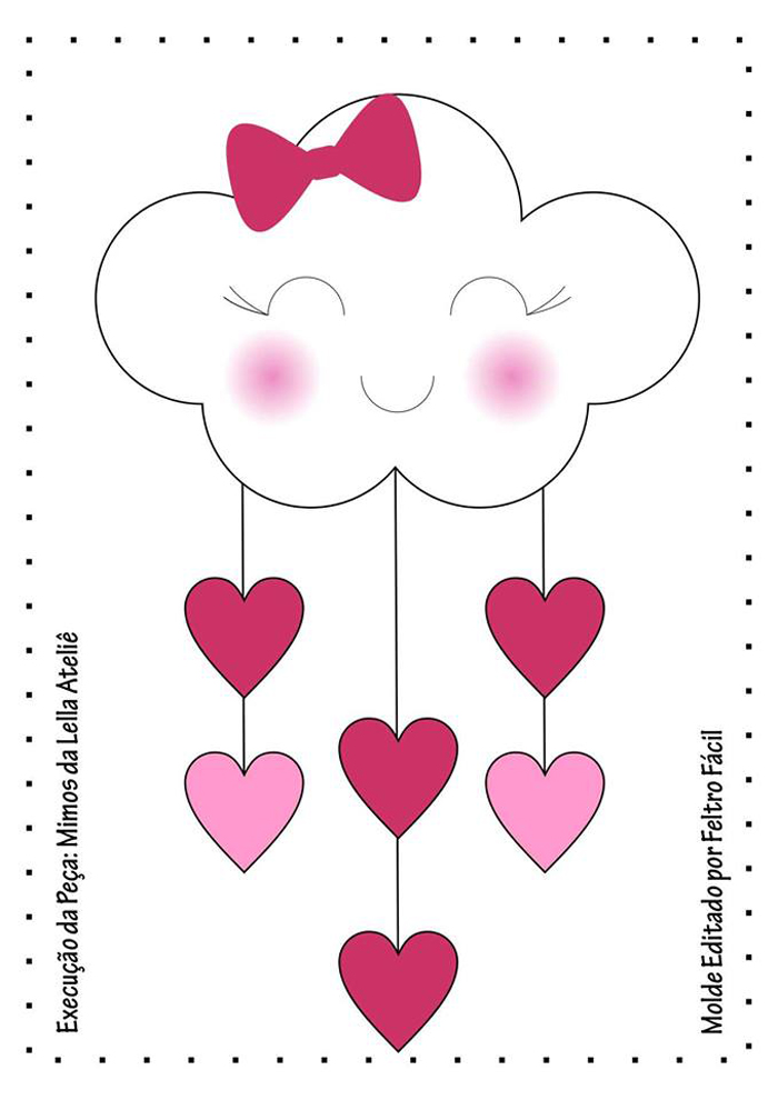 Molde de Nuvem para Imprimir Grátis