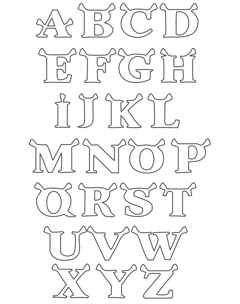 Molde de Letras para Imprimir e Recortar