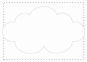 Molde de Nuvem para Imprimir Grátis