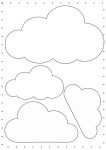Molde de Nuvem para Imprimir Grátis